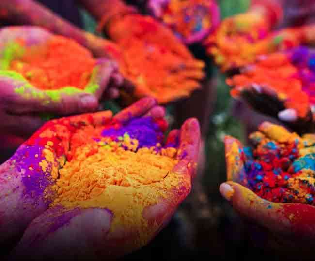holi colour packet
